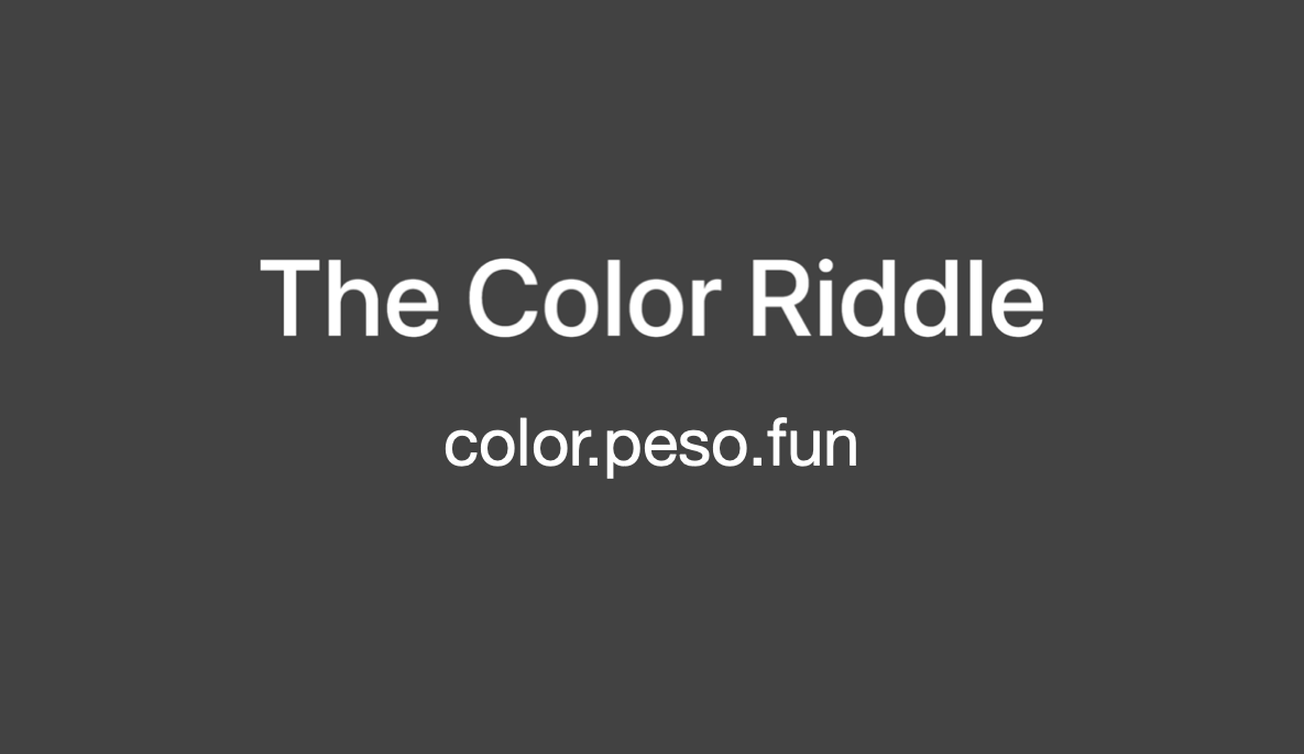 The Color Riddle – Peso